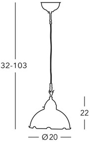 Kolarz 731.30.53 - Lustr na lanku NONNA 1xE27/75W/230V
