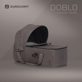 Hluboká měkká vanička pro dětský kočárek Euro-Cart Doblo Taupe