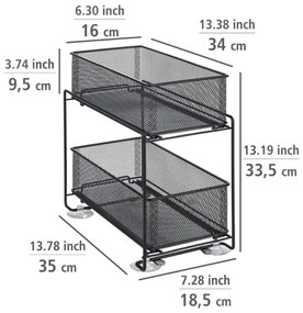 WENKO 69768800 - Držák zásuvky GIOMA 35x33,5 cm černá