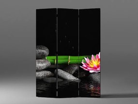 Liox Paraván zen kameny a lotosový květ Rozměr: 135 x 180 cm