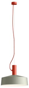 WEVER & DUCRÉ ROOMOR SUSPENDED 1.0 E27 Barva: Korálově Červená, Speciální typ: Shade 3.0 | 6.0m, Další parametry: Stínítko: Cementově Šedá + Bíla, Uc…