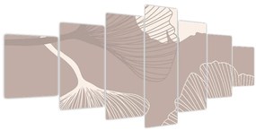 Obraz - Béžové listy N⁰1 (210x100 cm)