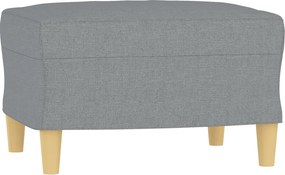 3dílná sedací souprava s poduškami světle šedá textil 3201608