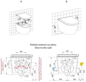 Sapho, VEEN CLEAN závěsné WC s integrovaným elektronickým bidetem