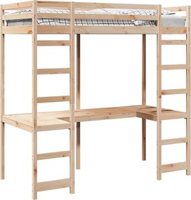 Rám postele loft Přírodní 90 x 200 cm Masivní borové dřevo 3414550