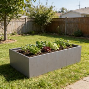 BestBerg Vyvýšený cortenový zahradní záhon  BBGR-640CT / 640 l / 150 x 100 x 43 cm / corten