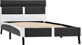 Rám postele s LED světlem šedý umělá kůže 90 x 200 cm 280307
