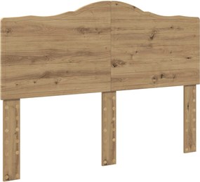 Rám postele Umělecký dub 140 x 190 cm Masivní borové dřevo 3413316