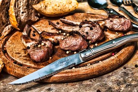 Laguiole Premium steakové nože 6 ks - nerezová rukojeť
