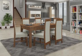 ADRK Furniture Sada stolu s židlemi RODOS 57 SE-ROD-57-L-B130