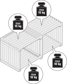 Tchibo - Rozkládací konferenční stolek »Fleksibel« - barva: hnědá