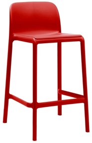 OnaDnes -20% Nardi Červená plastová barová židle Faro Mini 65 cm