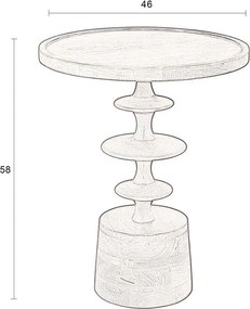 Kulatý odkládací stolek z mangového dřeva ø 46 cm Cath – Dutchbone