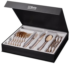 Sada příborů 16 ks – Kyoto PVD Champagne pískovaný - 103592