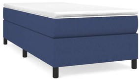 Box spring postel s matrací modrá 90x190 cm textil,  3144389