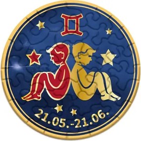 CURIOSI Kulaté puzzle Zvěrokruh: Blíženci / 33 dílků / průměr 9 cm