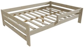 Vomaks Dětská postel se zábranou VMK006D KIDS Rozměr: 140 x 200 cm, Barva: surové dřevo