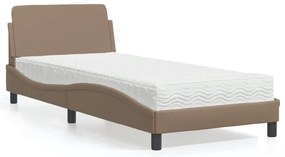 Postel s matrací Dover cappuccino 80 x 200 cm umělá kůže 3208301
