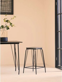 Černá/hnědá stolička z jilmového dřeva District – Premier Housewares