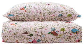 Růžové bavlněné dětské povlečení do postýlky 120x150 cm Fairytale – Belle &amp; Boo
