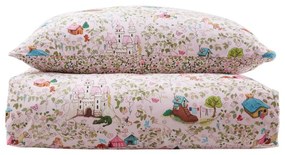 Růžové bavlněné dětské povlečení na jednolůžko 135x200 cm Fairytale – Belle &amp; Boo