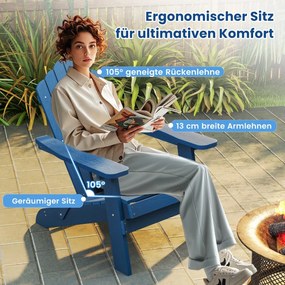 Costway Sada 2 židlí Adirondack skládací židle Adirondack odolná