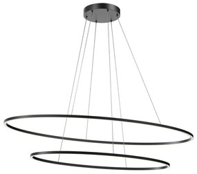 Redo Závěsné LED ovální svítidlo LEO, 2 kruhy, ø95cm/ø130cm Barva: Bílá