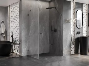 Mexen Lunar-B, výklopný sprchový kout pravý 80 x 70 cm, 8mm čiré sklo, profil grafit broušený, 832-080-070-66-00-P