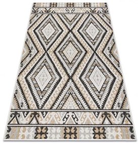 Dywany Luszczow Kusový koberec SISAL COOPER Diamanty, Aztécký, Etno 22224 ecru / černý Rozměr koberce: 140 x 190 cm