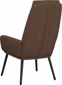 Relaxační křeslo hnědé textil 341315