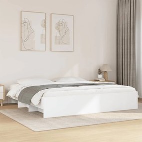 Rám postele bez matrace bílý 180x200cm Dřevěné konstrukce 3295632