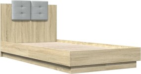 Rám postele s čelem dub sonoma 75 x 190 cm kompozitní dřevo 3209977