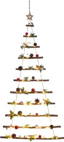 Nástěnný vánoční stromeček z větví, 120 cm