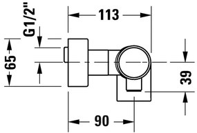 Duravit Tulum - Sprchová baterie nástěnná, chrom TU4230000010