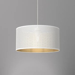 Lustr na lanku LOFT SHADE 1xE27/60W/230V pr. 40 cm bílá/zlatá