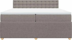 Box spring postel s matrací taupe 200x200 cm textil 3287581