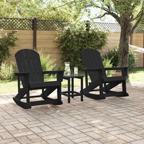 Adirondack Houpací Křesla 2 ks Černá HDPE 3335836