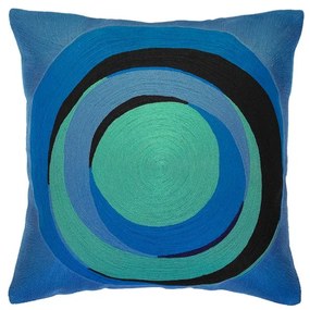 SCANquilt povlak ART COLOURS rondo modrozelená 45 x 45 cm