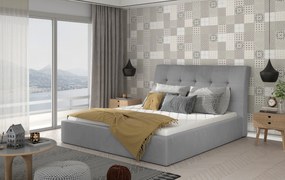 Eltap Čalouněná postel Inge s úložným prostorem Materiál a barva potahu: Grande 81 - šedá, Rozměry (cm): 140x200