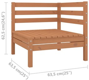 vidaXL Marketos Zahradní rohové pohovky 2 ks medově hnědé masivní borovice