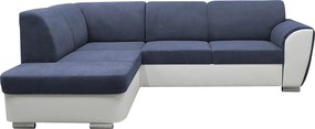 XXXLutz ROHOVÁ SEDAČKA, textil, modrá, bílá MID.YOU - Sedací soupravy - 001574004007