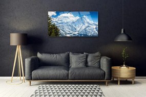 Obraz na skle Hora Strom Krajina 120x60 cm