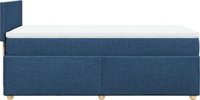 Box spring postel s matrací modrá 90x190 cm textil 3288834