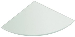Sapho, Police rohová, čtvrtkruhová 200x200x8mm, mléčné sklo, 22487
