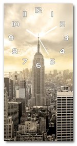 Wallmuralia Nástěnné hodiny Manhattan New York 30x60 cm