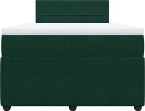 Box spring postel s matrací tmavě zelená 120 x 200 cm samet 3290013