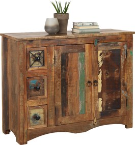 XXXLutz KOMODA, recyklované dřevo, vícebarevná, 110/85/40 cm Landscape - Široké komody - 000377002002