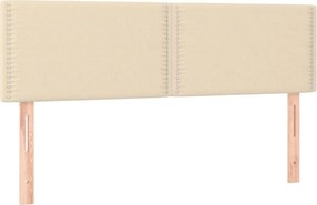 Box spring postel s matrací krémová 140x200 cm textil 3140542