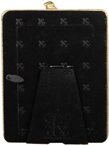 Zlatý malý fotorámeček s ptáčkem - 9*2*12 cm / 6*9 cm