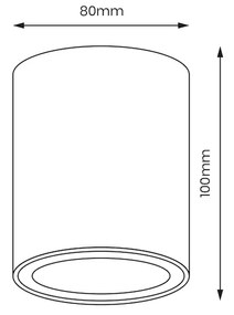 Stropní svítidlo Bima Round, 1x černé kovové stínítko